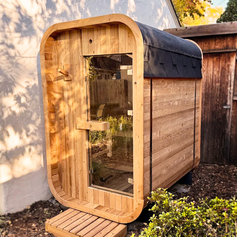 Asphalt Roll Roofing – Duo Outdoor Sauna – Redwood Outdoors